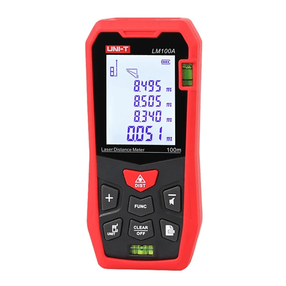 Medidor De Distancia Laser 100m Doble Burbuja LM100A UNI-T – Jhomasaja Import